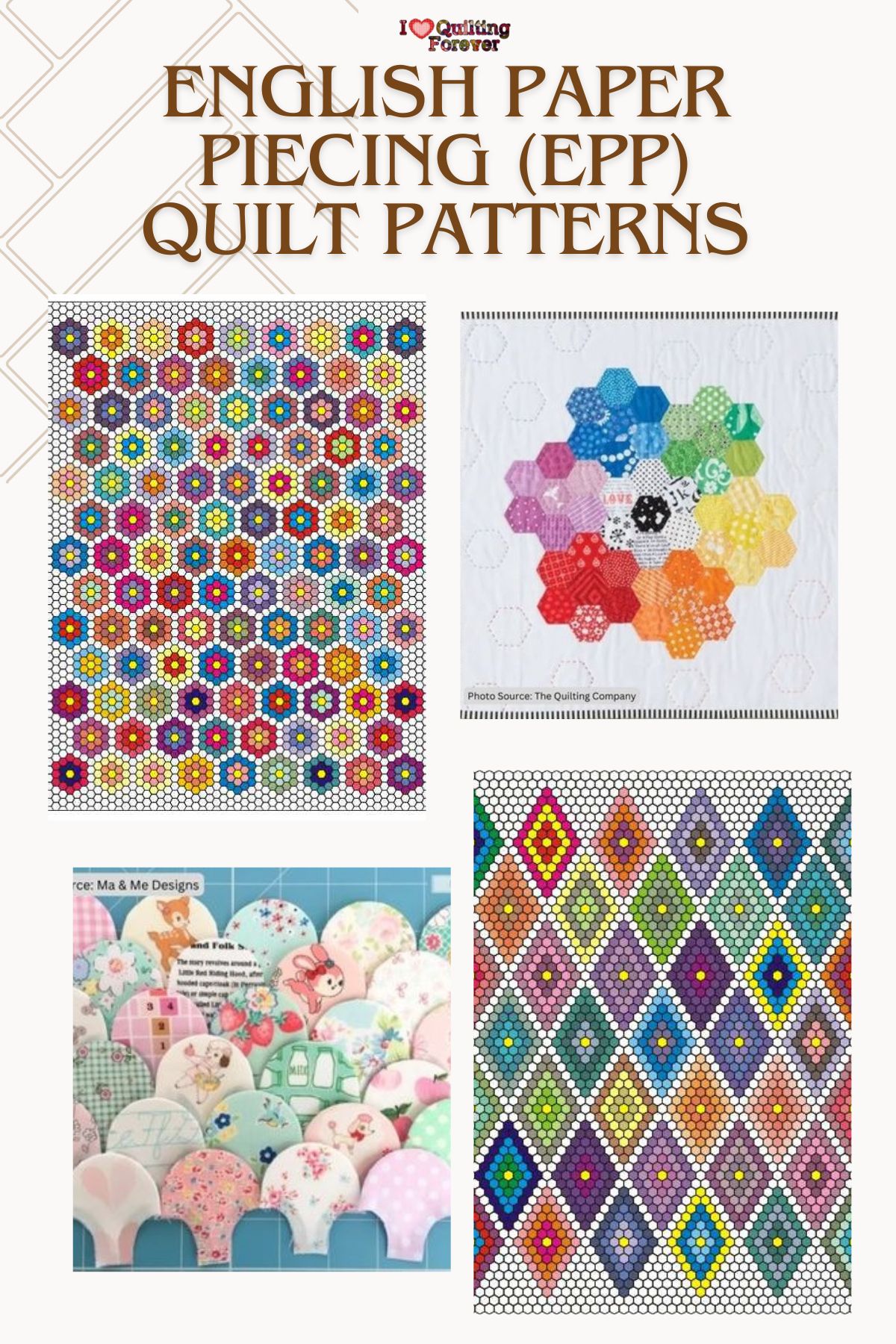 Top 9 Free English Paper Piecing (EPP) Quilt Patterns (+6 Bonus Patterns For Sale) - I Love ...