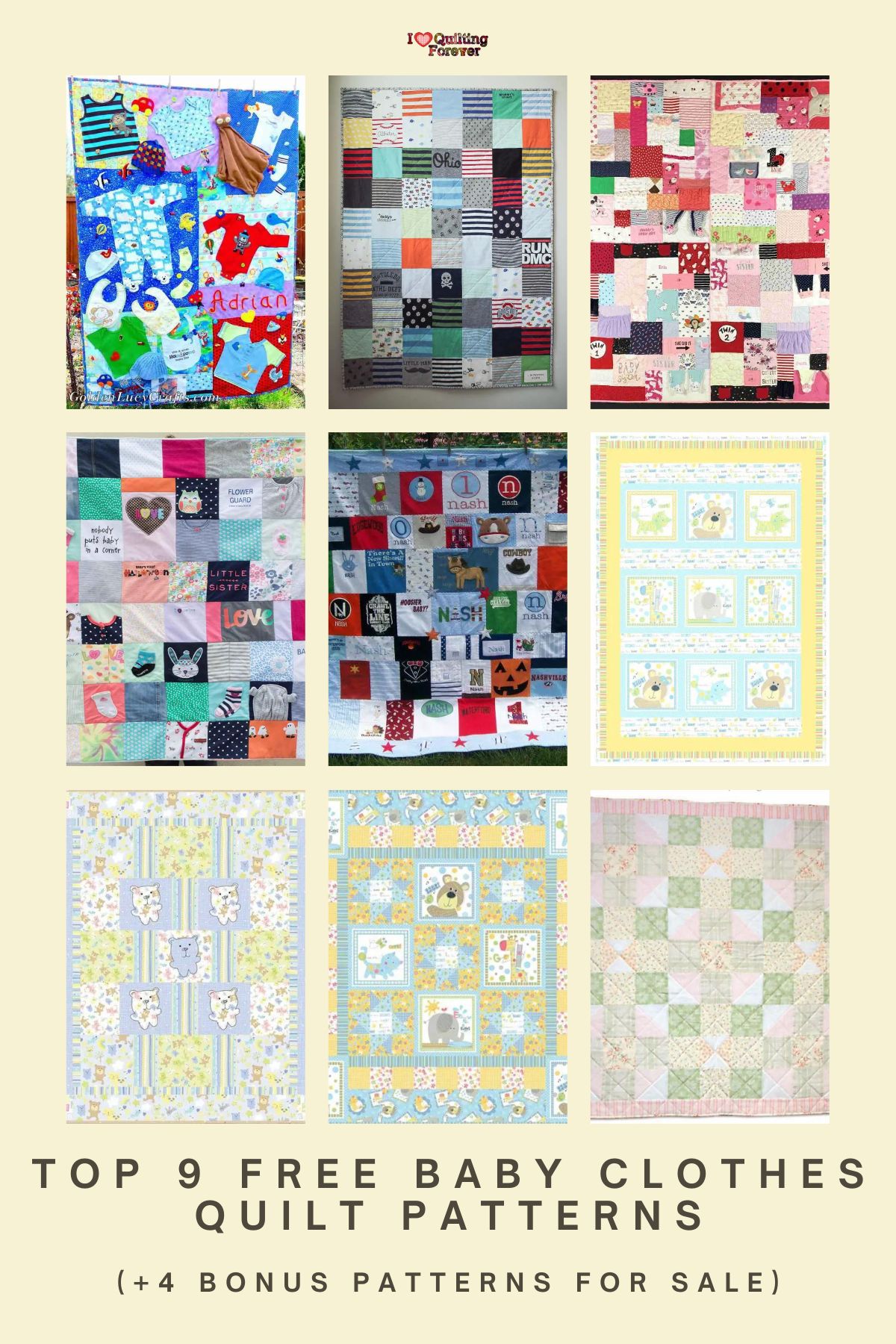 Top 9 Free Baby Clothes Quilt Patterns (+4 Bonus Patterns For Sale) - I ...