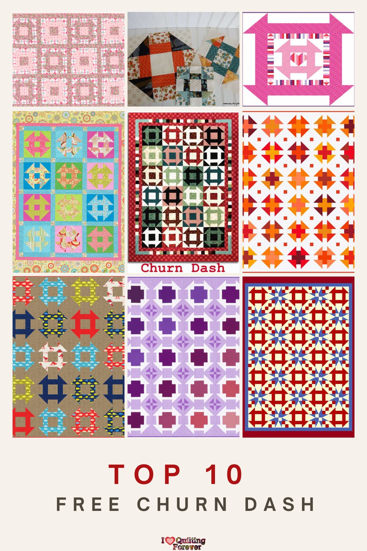 Top 10 Free Churn Dash Quilt Patterns (+8 Bonus Patterns For Sale) - I ...