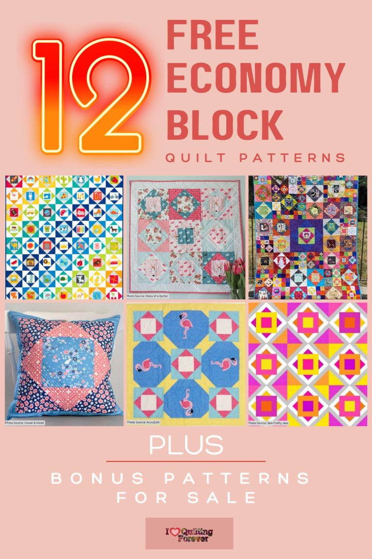 Top 12 Free Economy Block Quilt Patterns (+4 Bonus Patterns For Sale ...