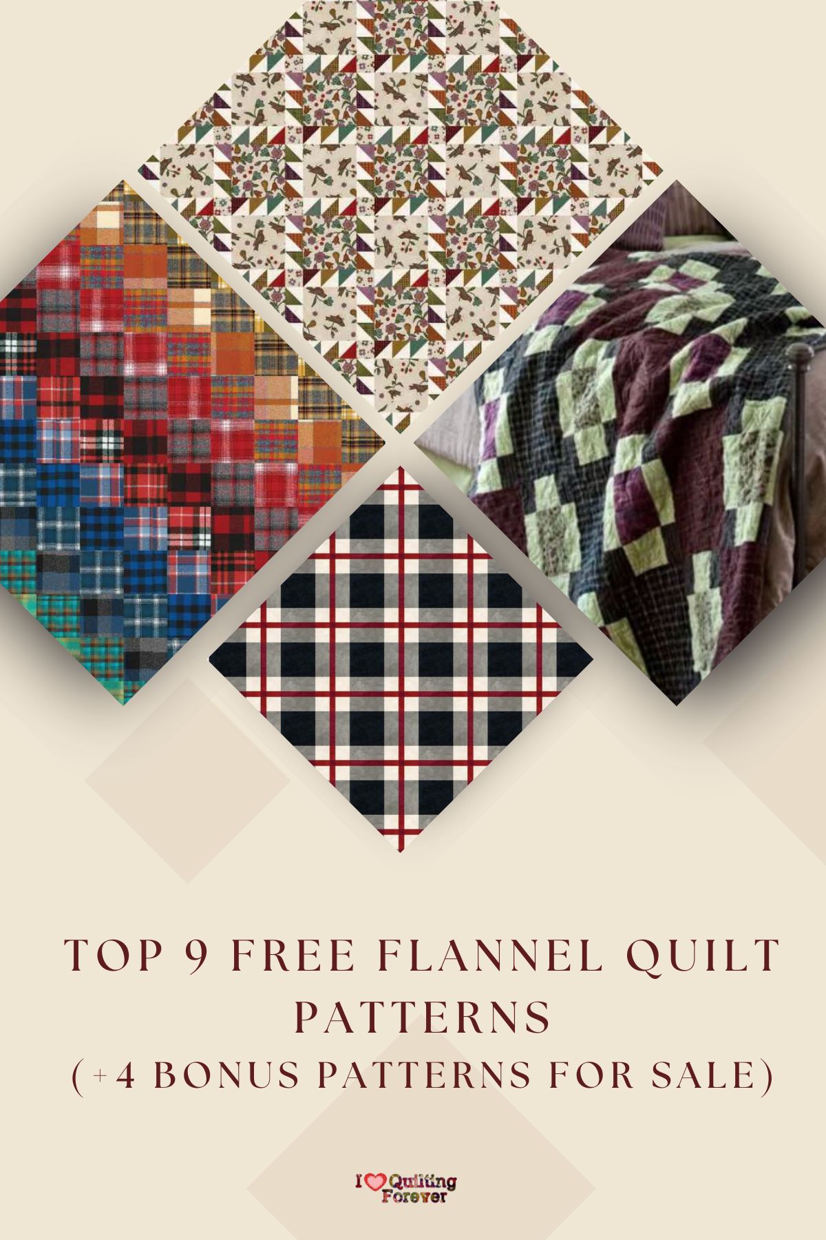 Top 9 Free Flannel Quilt Patterns (+4 Bonus Patterns For Sale) - I Love Quilting Forever