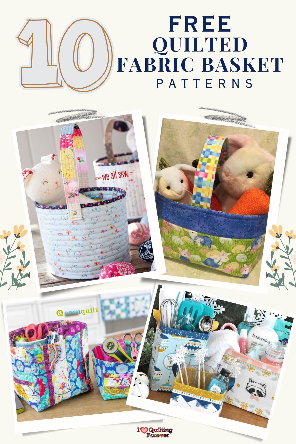 Top 10 Free Quilted Fabric Basket Patterns (+10 Bonus Patterns For Sale ...