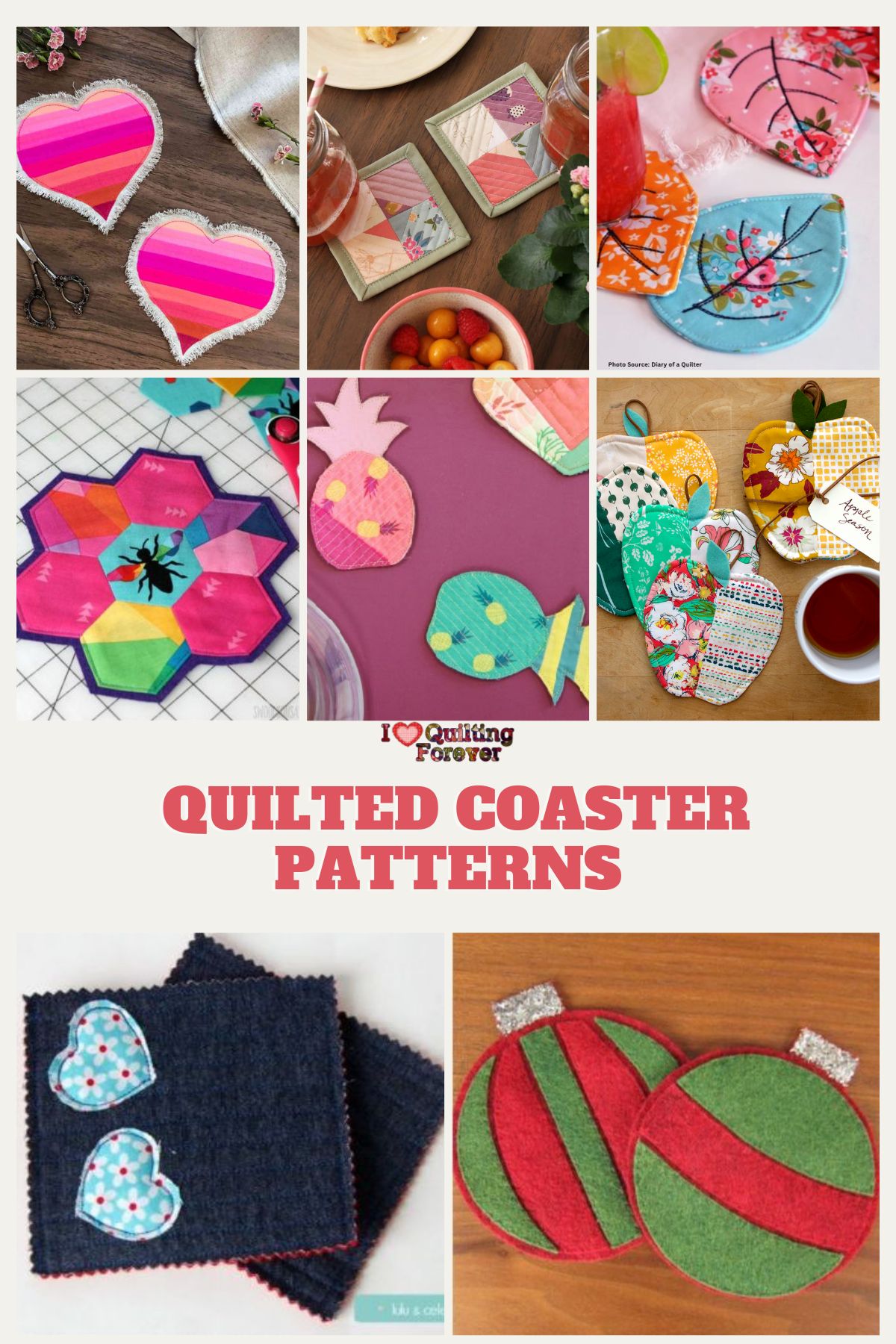 Top 10 Free Quilted Coaster Patterns (+6 Bonus Patterns For Sale) - I ...