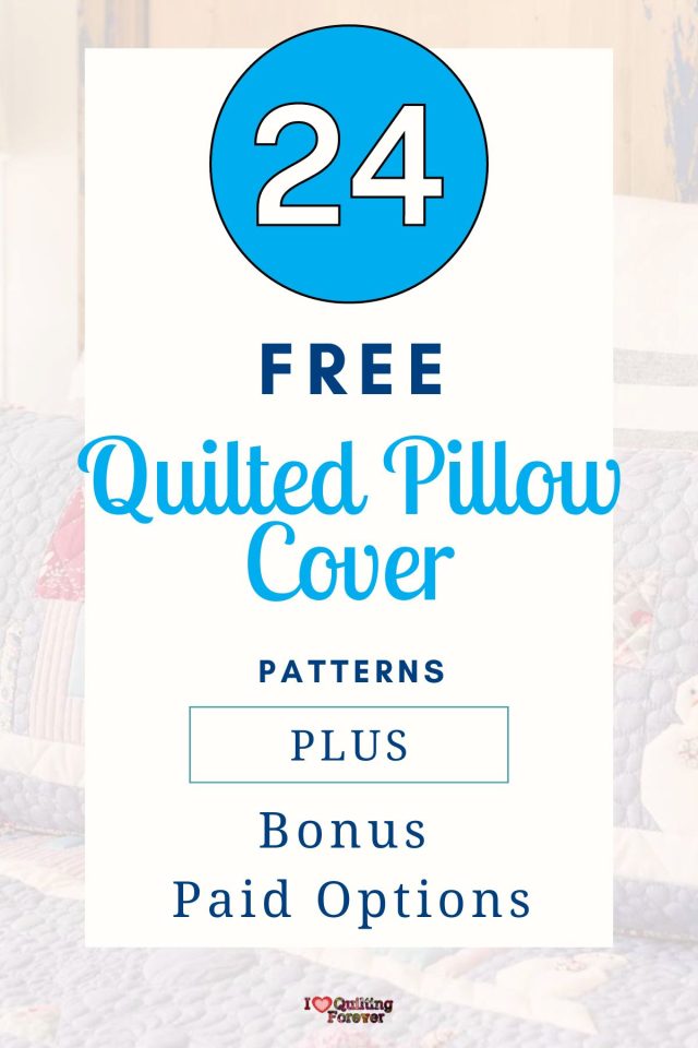Top 24 Free Quilted Pillow Cover Patterns (+9 Bonus Patterns For Sale ...