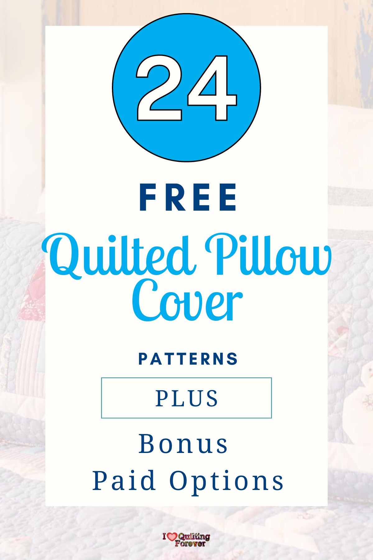 Top 24 Free Quilted Pillow Cover Patterns (+9 Bonus Patterns For Sale ...