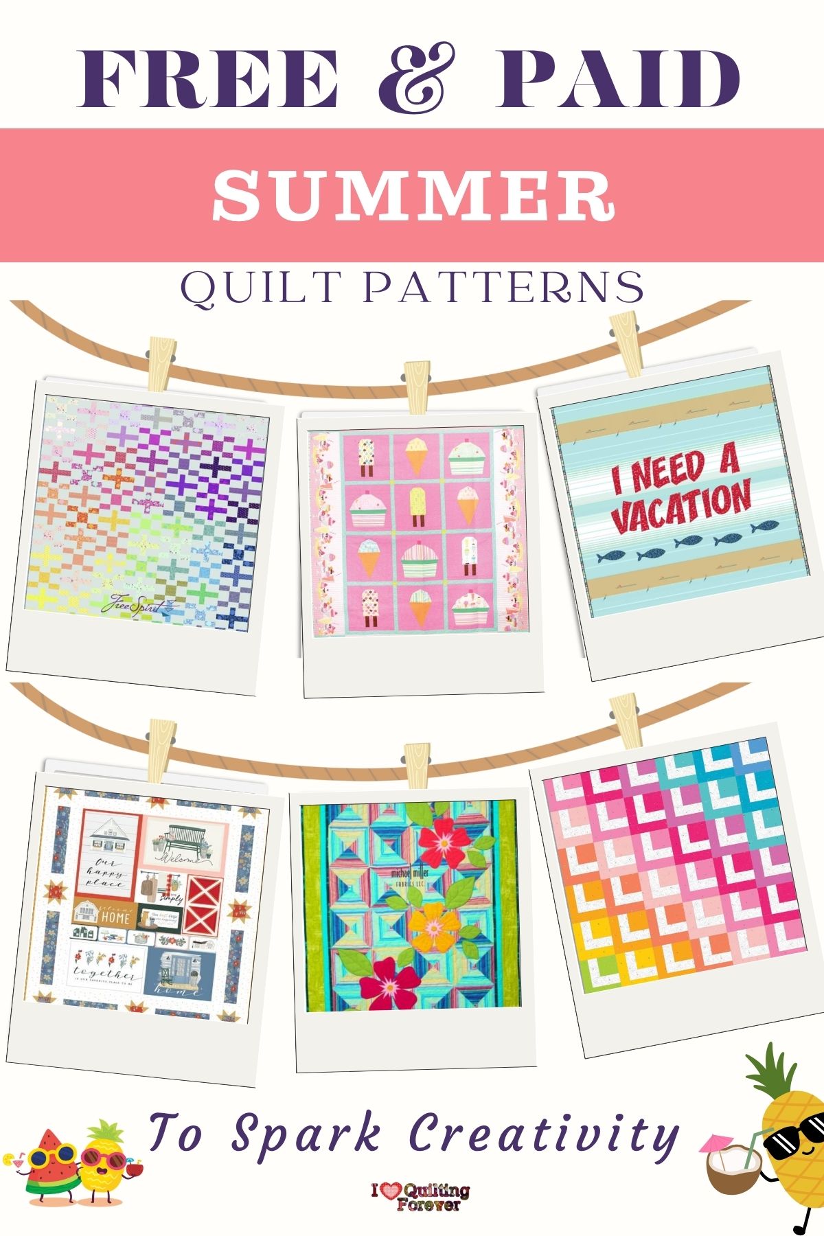 Top 30 Free Summer Quilt Patterns (+15 Bonus Patterns For Sale) - I ...