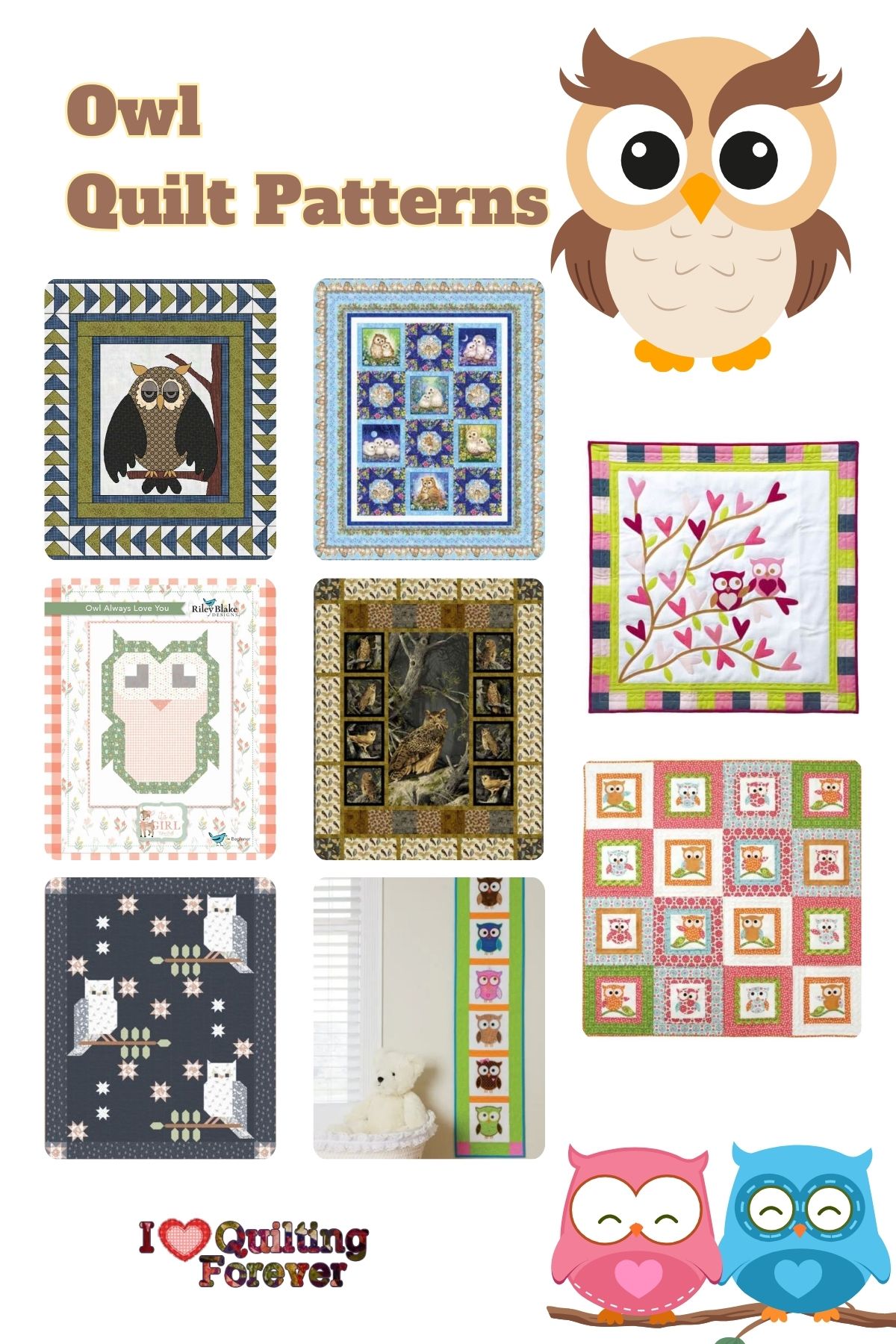 Top 15 Free Owl Quilt Patterns (+10 Bonus Patterns For Sale) - I Love ...