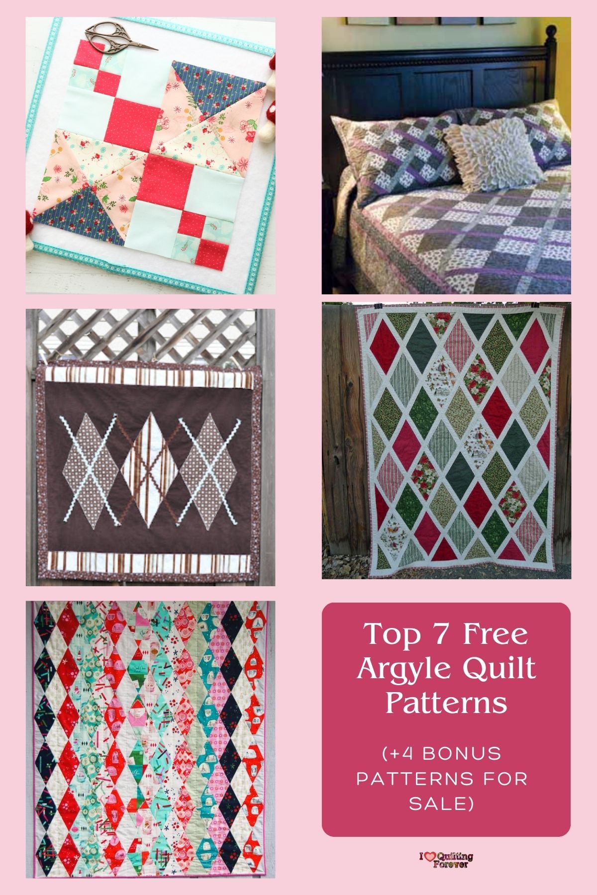 Top 7 Free Argyle Quilt Patterns (+4 Bonus Patterns For Sale) - I Love ...