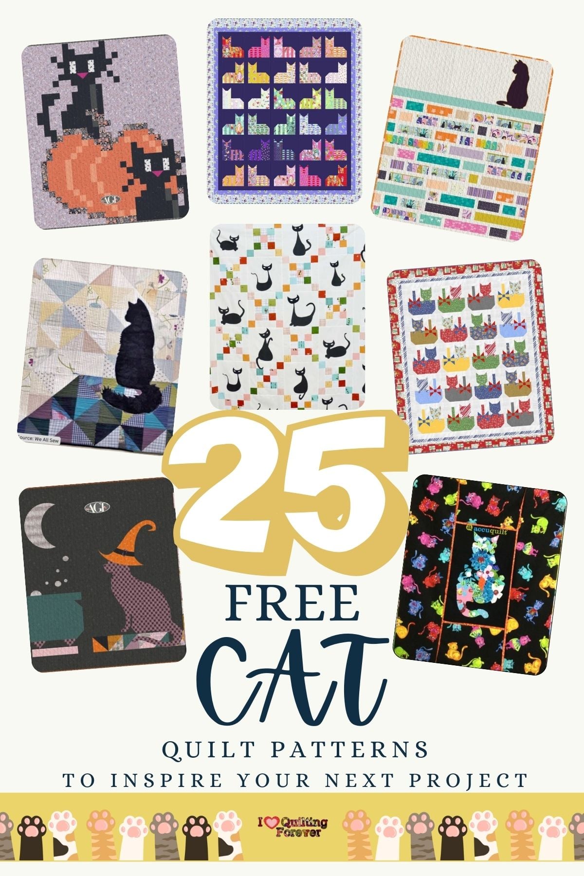 Top 25 Free Cat Quilt Patterns (+15 Bonus Patterns For Sale) - I Love ...