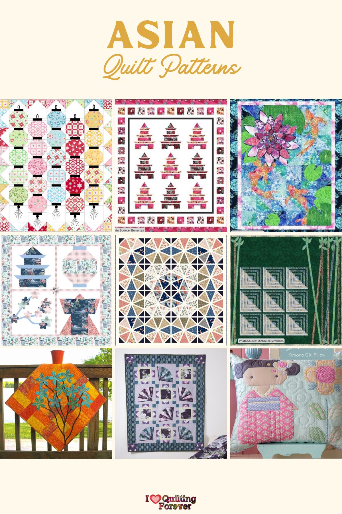 Top 19 Free Asian Quilt Patterns (+9 Bonus Patterns For Sale) - I Love ...
