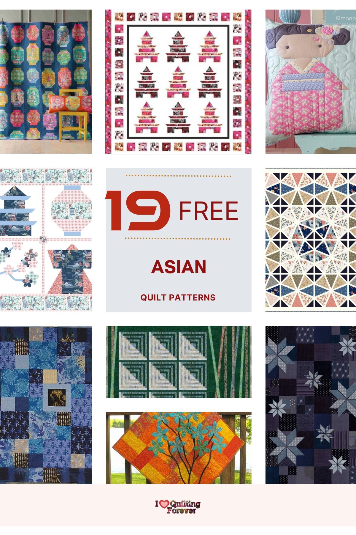 Top 19 Free Asian Quilt Patterns (+9 Bonus Patterns For Sale) - I Love ...