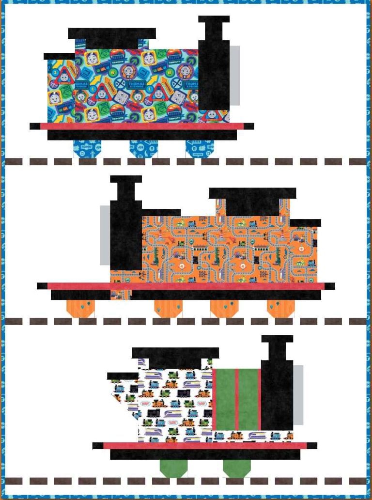 Top 6 Free Train Quilt Patterns (+8 Bonus Patterns For Sale) - I Love ...