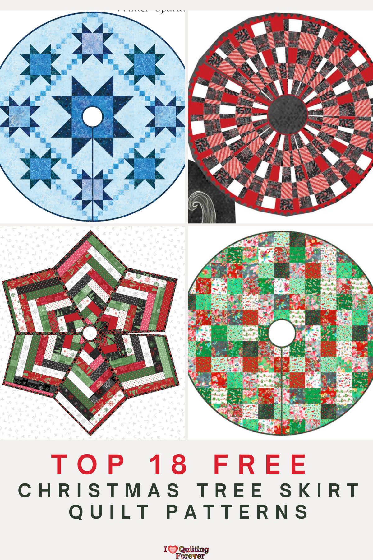 Top 20 Free Christmas Tree Skirt Quilt Patterns (+10 Bonus Patterns For Sale) - I Love Quilting ...