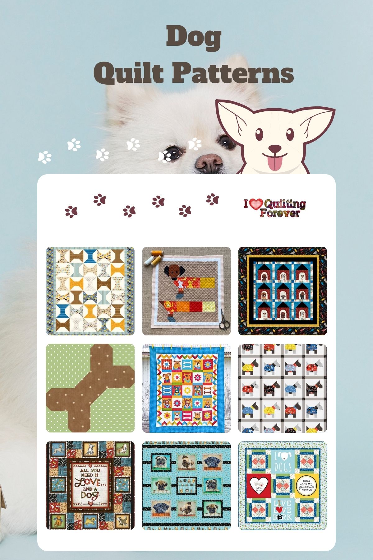 Top 15 Free Dog Quilt Patterns (+10 Bonus Patterns For Sale) - I Love ...