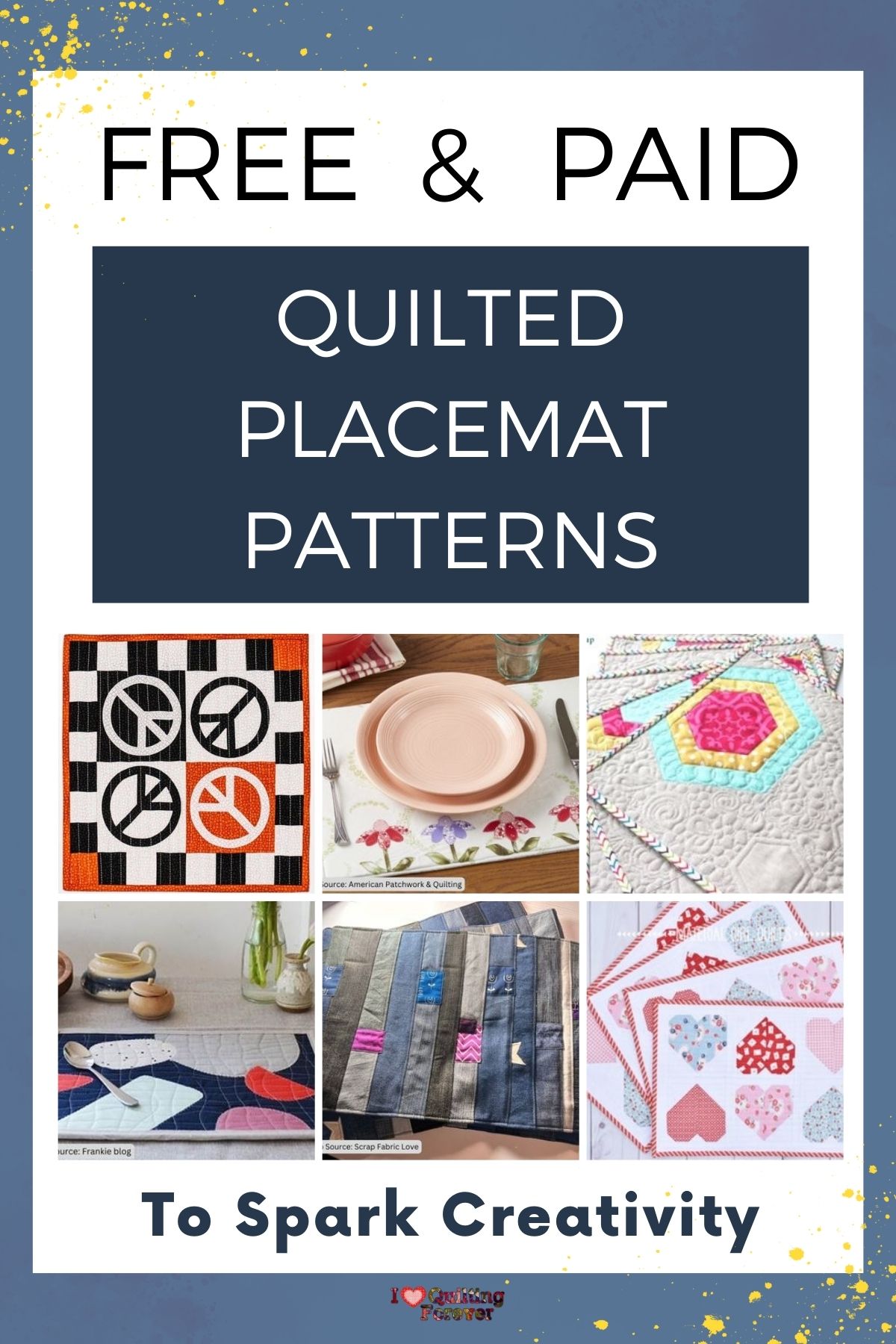 Top 18 Free Quilted Placemat Patterns (+7 Bonus Patterns For Sale) - I ...