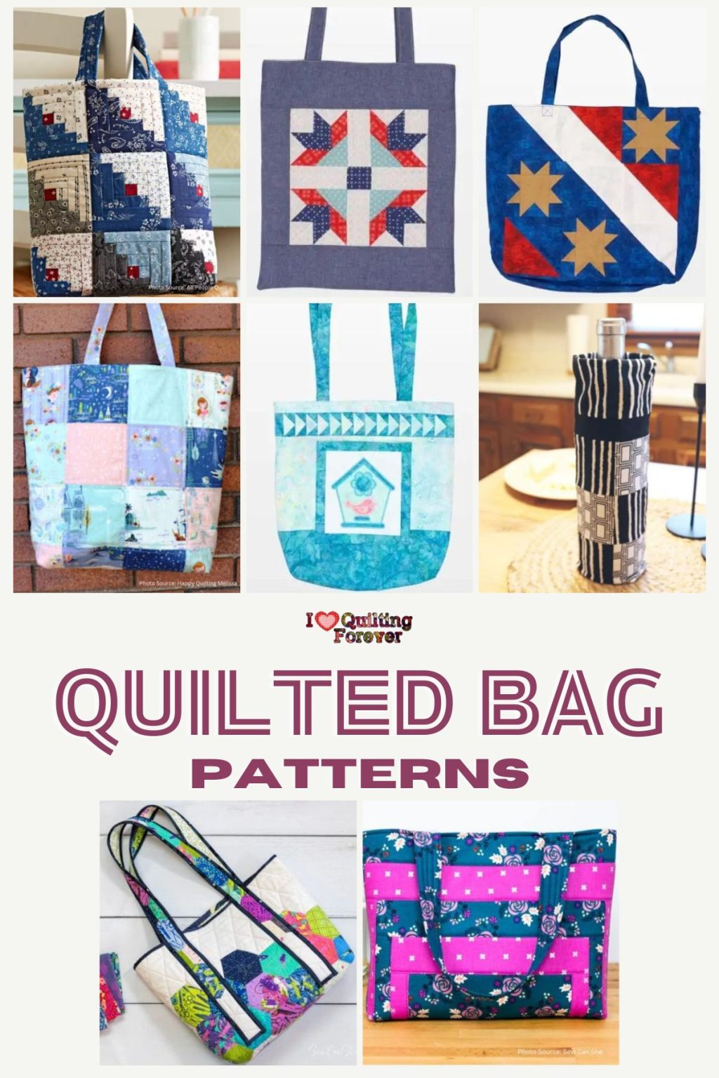 Top 10 Free Quilted Bag Patterns (+6 Bonus Patterns For Sale) - I Love Quilting Forever