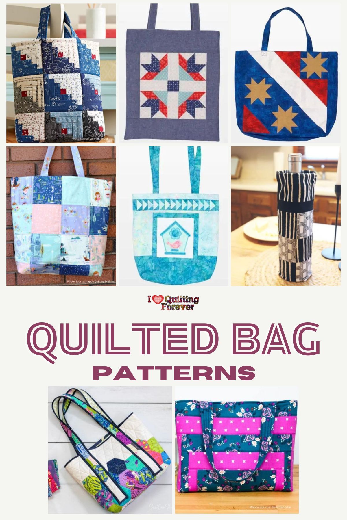 Top 10 Free Quilted Bag Patterns (+6 Bonus Patterns For Sale) - I Love Quilting Forever