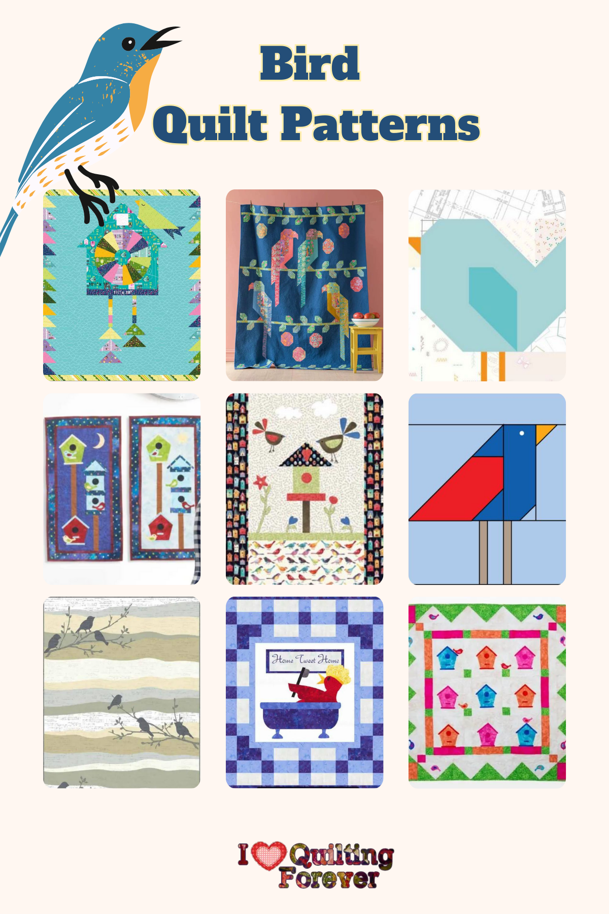 Top 10 Free Bird Quilt Patterns (+6 Bonus Patterns For Sale) - I Love ...