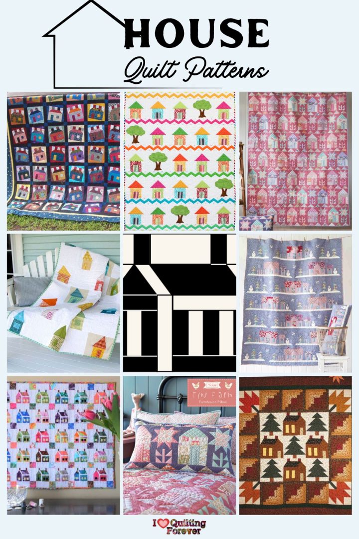 Top 10 Free House Quilt Patterns (+8 Bonus Patterns For Sale) - I Love ...