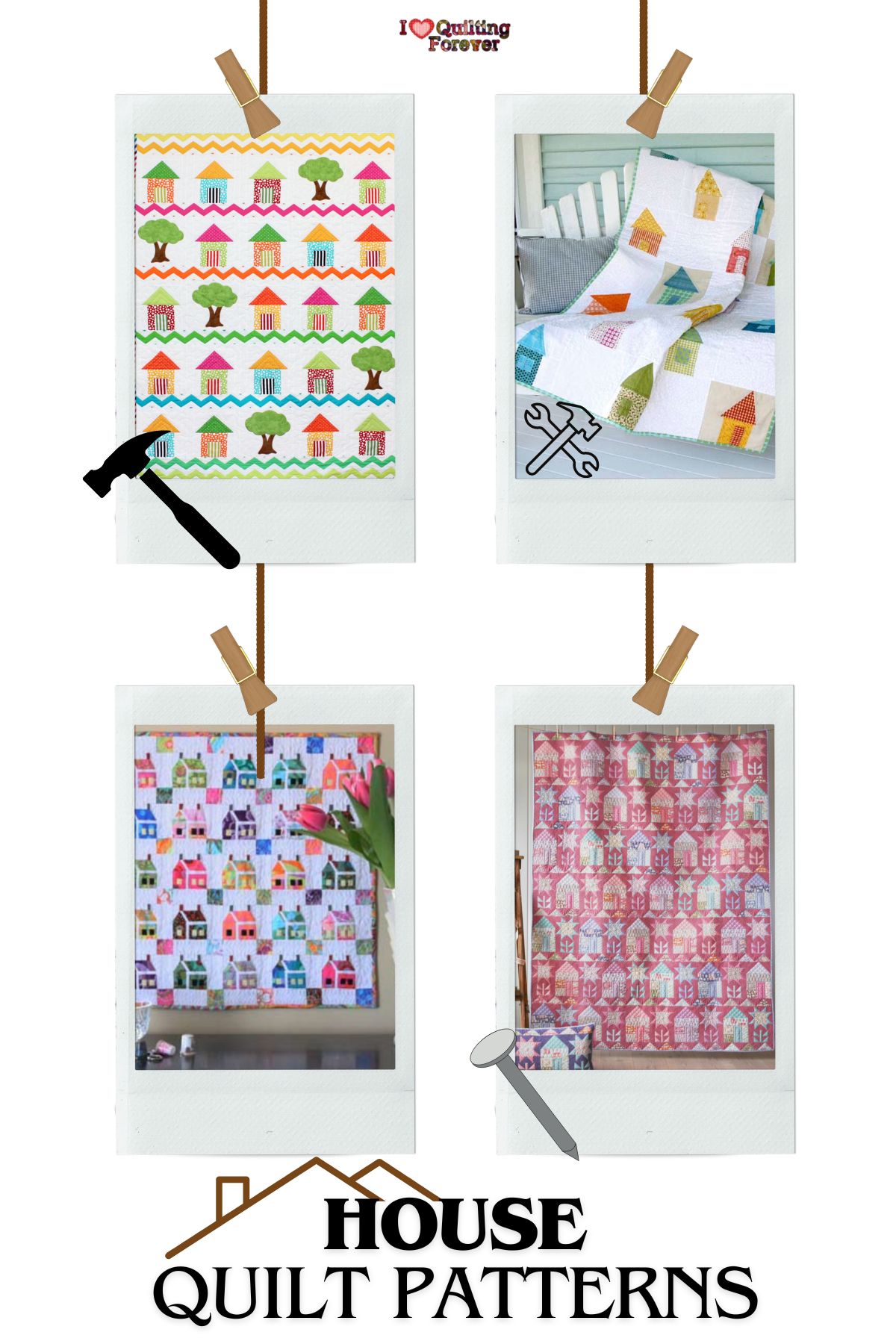 Top 12 Free House Quilt Patterns (+8 Bonus Patterns For Sale) - I Love ...