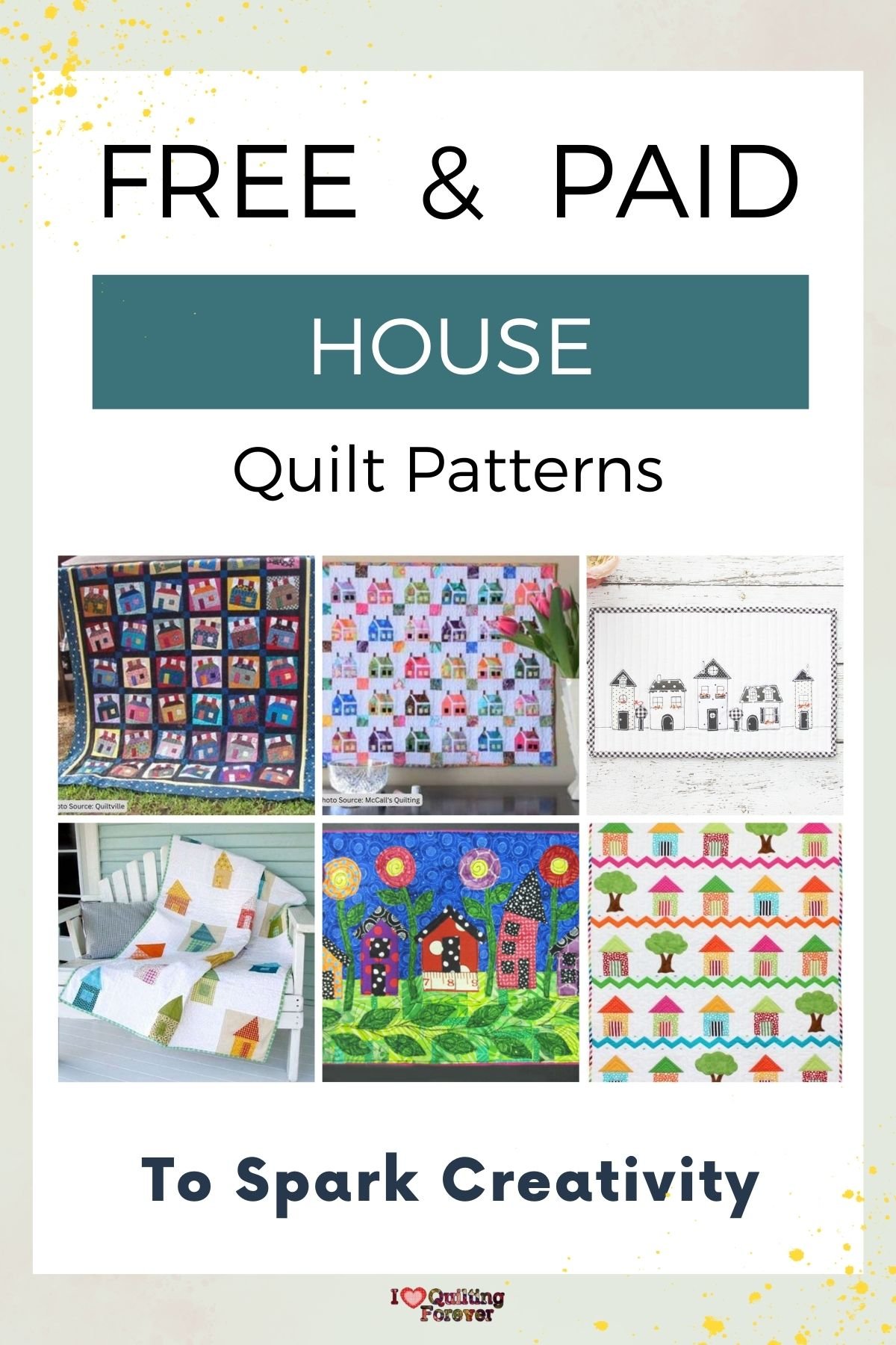Top 12 Free House Quilt Patterns (+8 Bonus Patterns For Sale) - I Love ...
