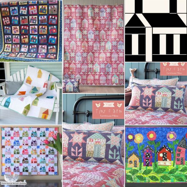Top 12 Free House Quilt Patterns (+8 Bonus Patterns For Sale) - I Love ...