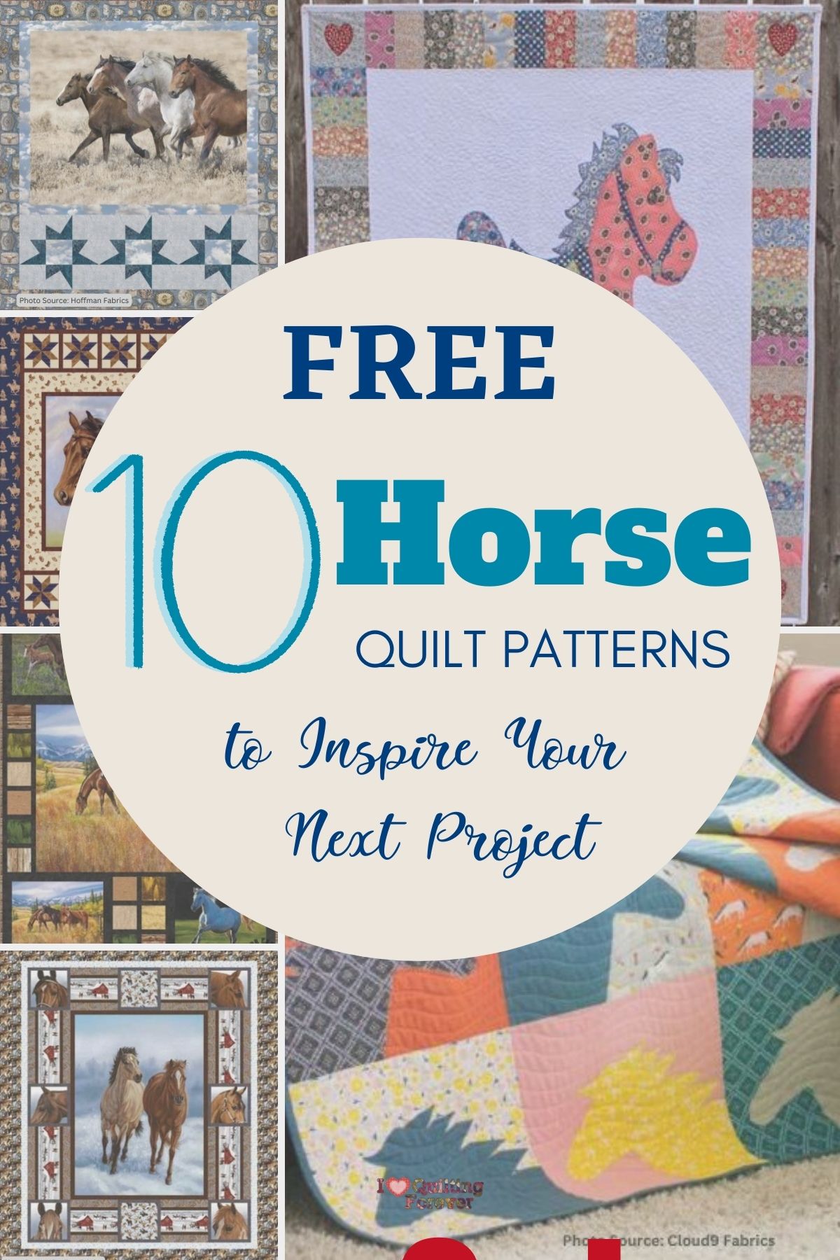 Top 10 Free Horse Quilt Patterns (+10 Bonus Patterns For Sale) - I Love ...
