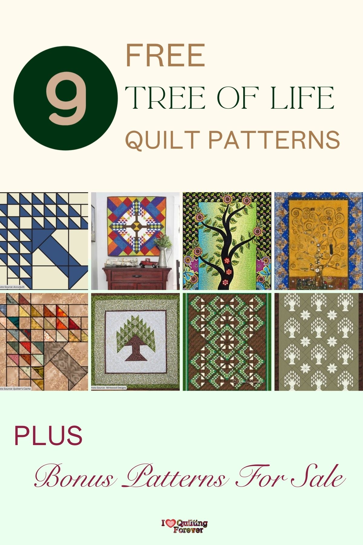 Top 9 Free Tree of Life Quilt Patterns (+6 Bonus Patterns For Sale) - I ...