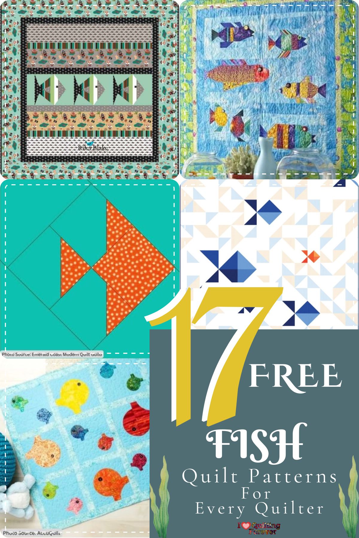 Top 17 Free Fish Quilt Patterns (+15 Bonus Patterns For Sale) - I Love ...