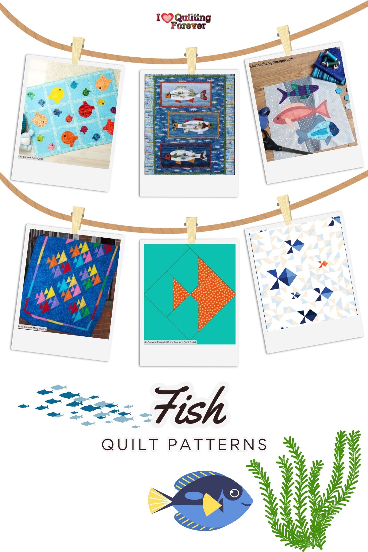Top 10 Fish Quilt Patterns (+10 Bonus Patterns For Sale) - I Love ...