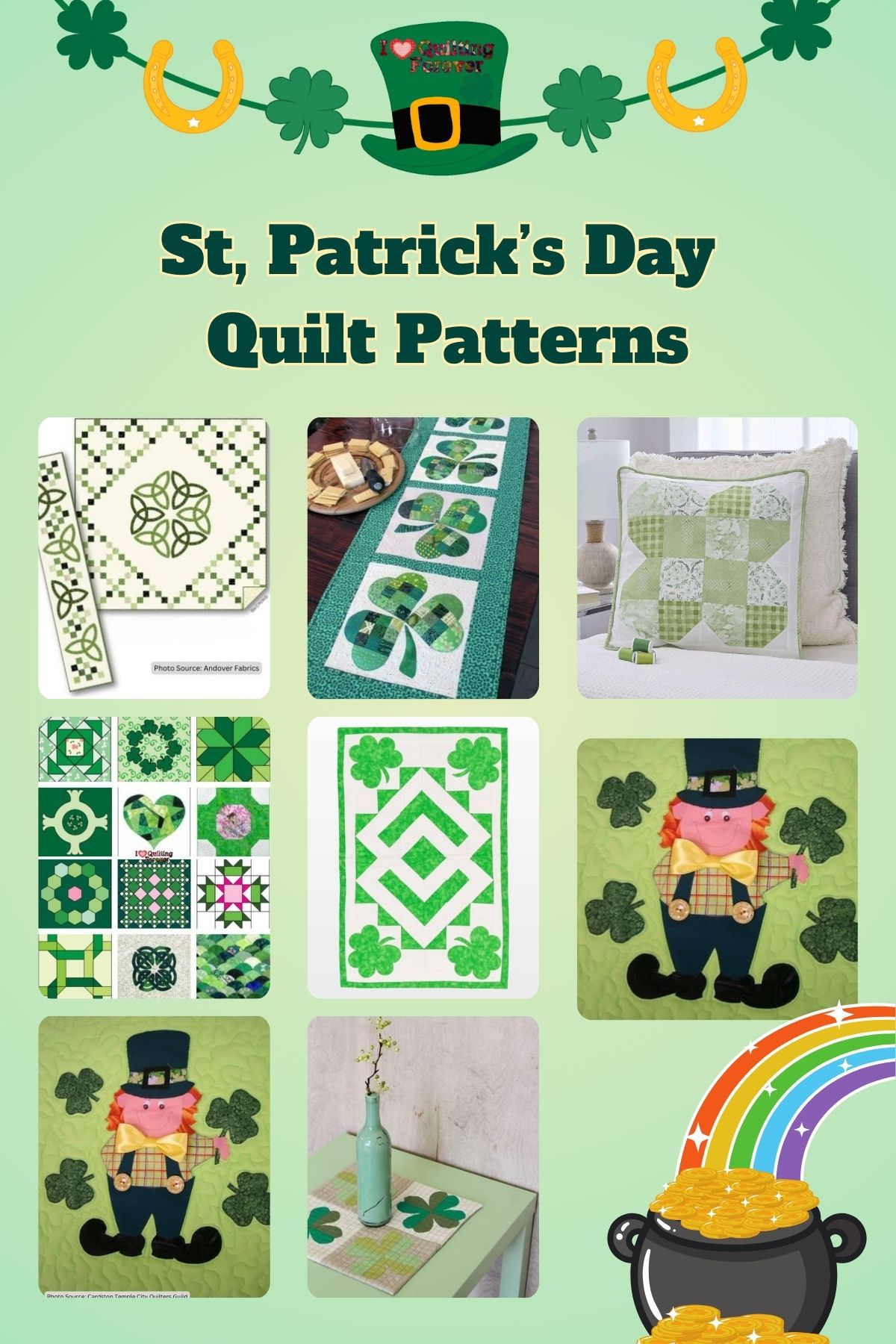 Top 10 Free St. Patrick's Day Quilt Patterns (+12 Bonus Patterns For ...