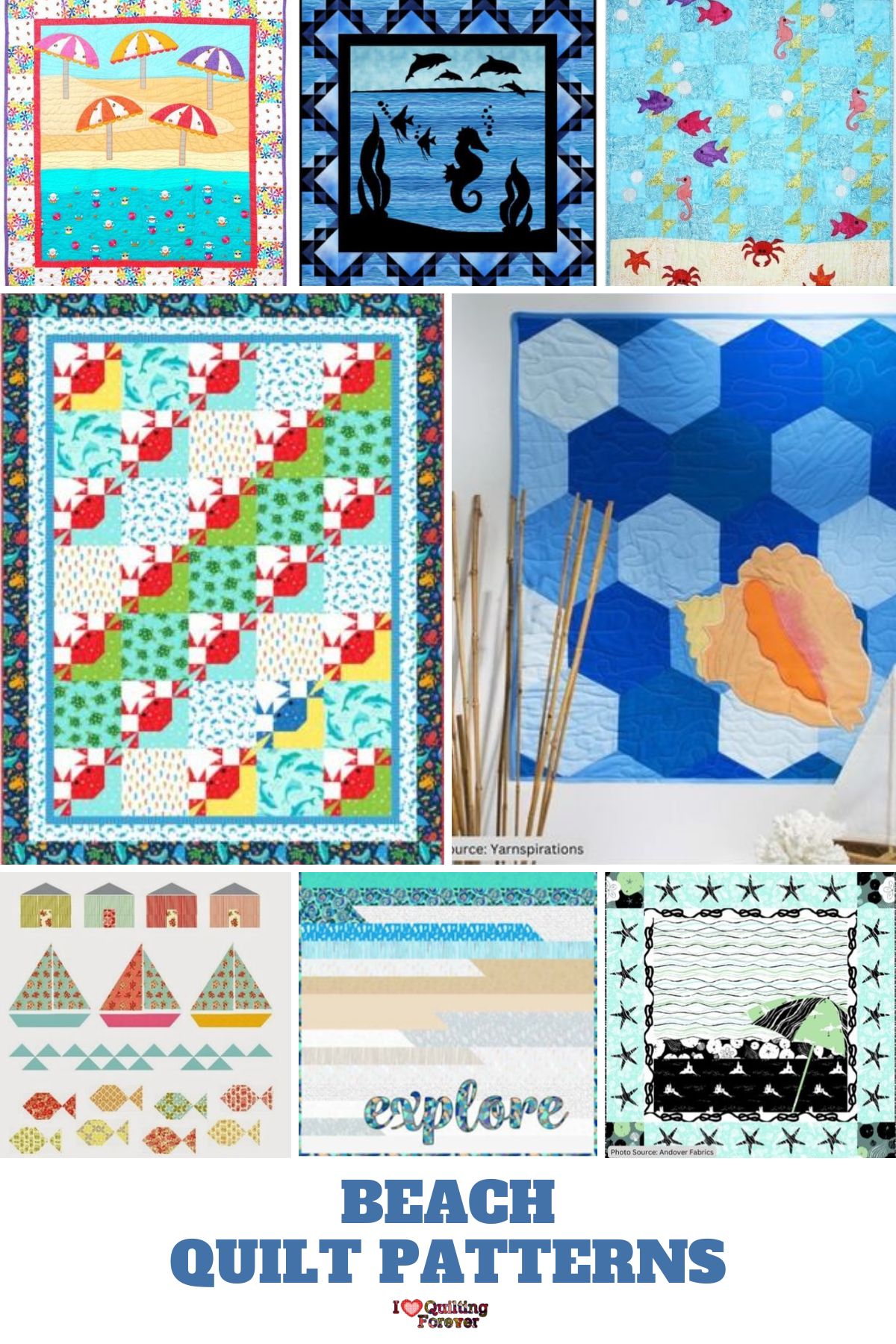 Top 10 Free Beach Quilt Patterns (+8 Bonus Patterns For Sale) - I Love ...