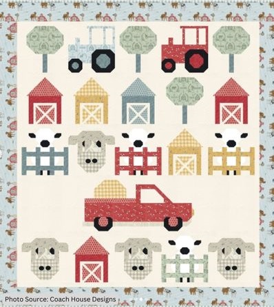 Top 8 Free Farm Quilt Patterns (+7 Bonus Patterns For Sale) - I Love ...