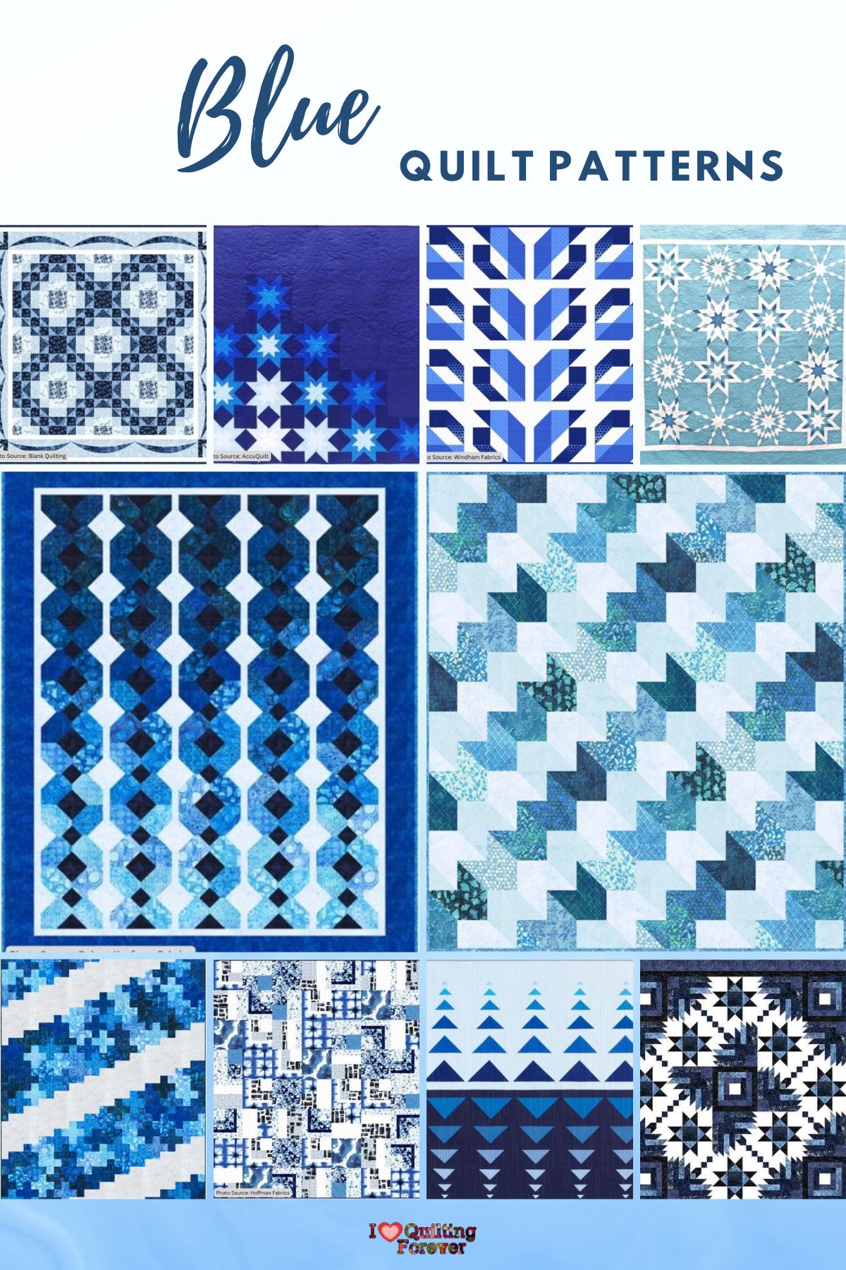 Top 10 Free Blue Quilt Patterns (+10 Bonus Patterns For Sale) - I Love ...
