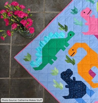 Top 8 Free Dinosaur Quilt Patterns (+10 Bonus Patterns For Sale) - I Love Quilting Forever