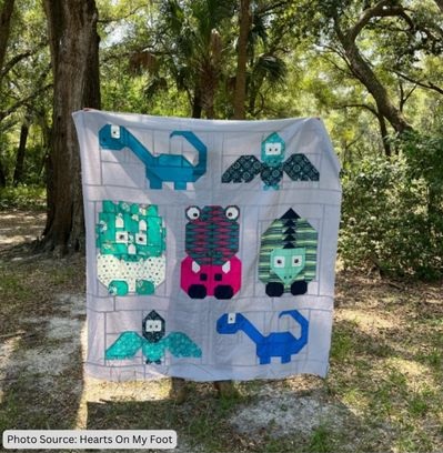 Top 8 Free Dinosaur Quilt Patterns (+10 Bonus Patterns For Sale) - I ...