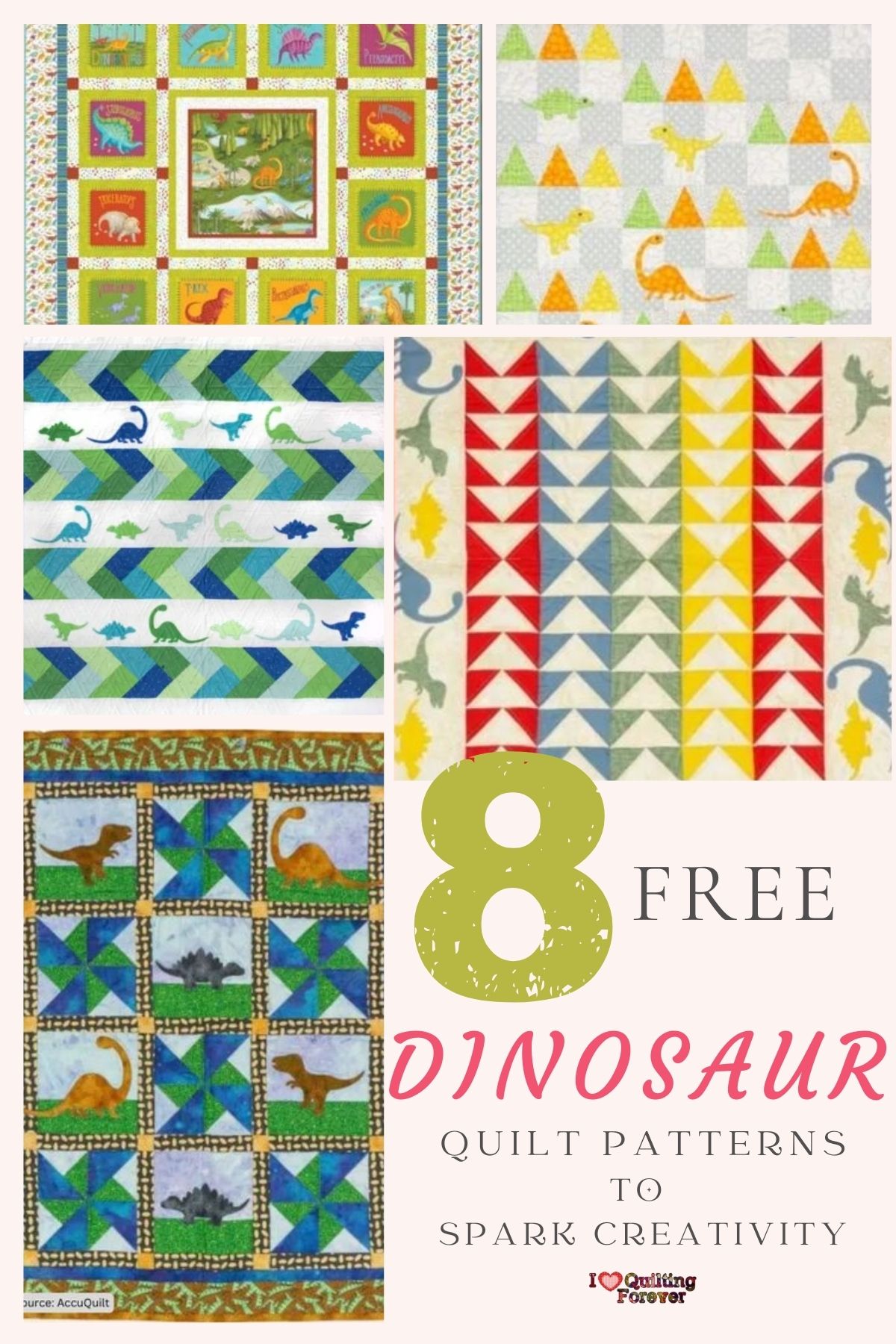 Top 8 Free Dinosaur Quilt Patterns (+10 Bonus Patterns For Sale) - I ...