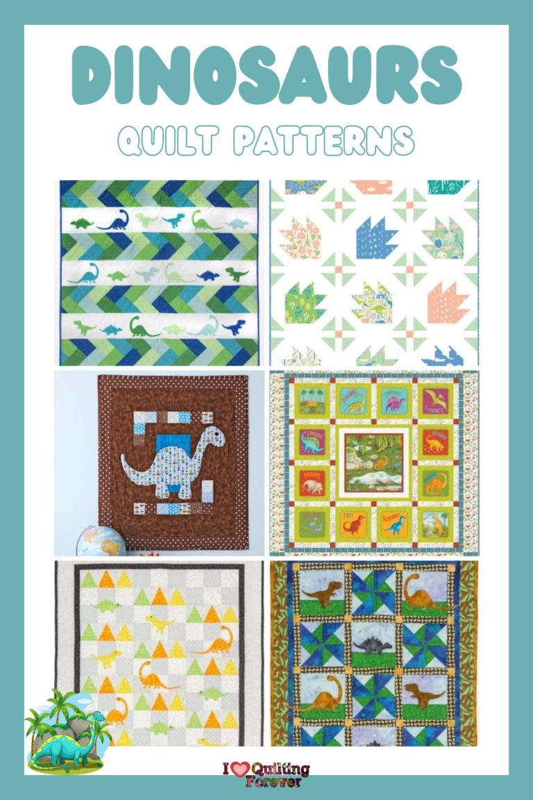 Top 8 Free Dinosaur Quilt Patterns (+10 Bonus Patterns For Sale) - I Love Quilting Forever
