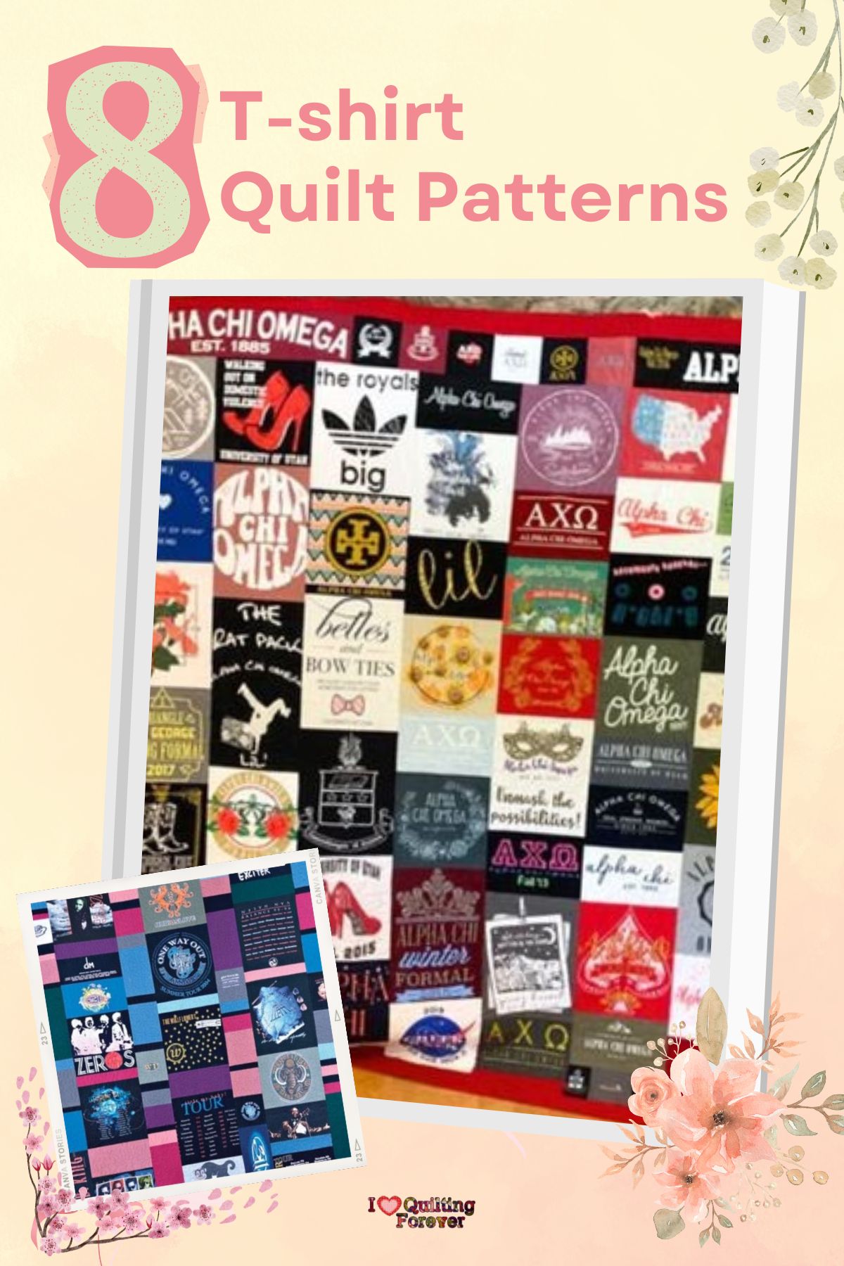 Top 8 Free T-shirt Quilt Patterns (+5 Bonus Patterns For Sale) - I Love ...