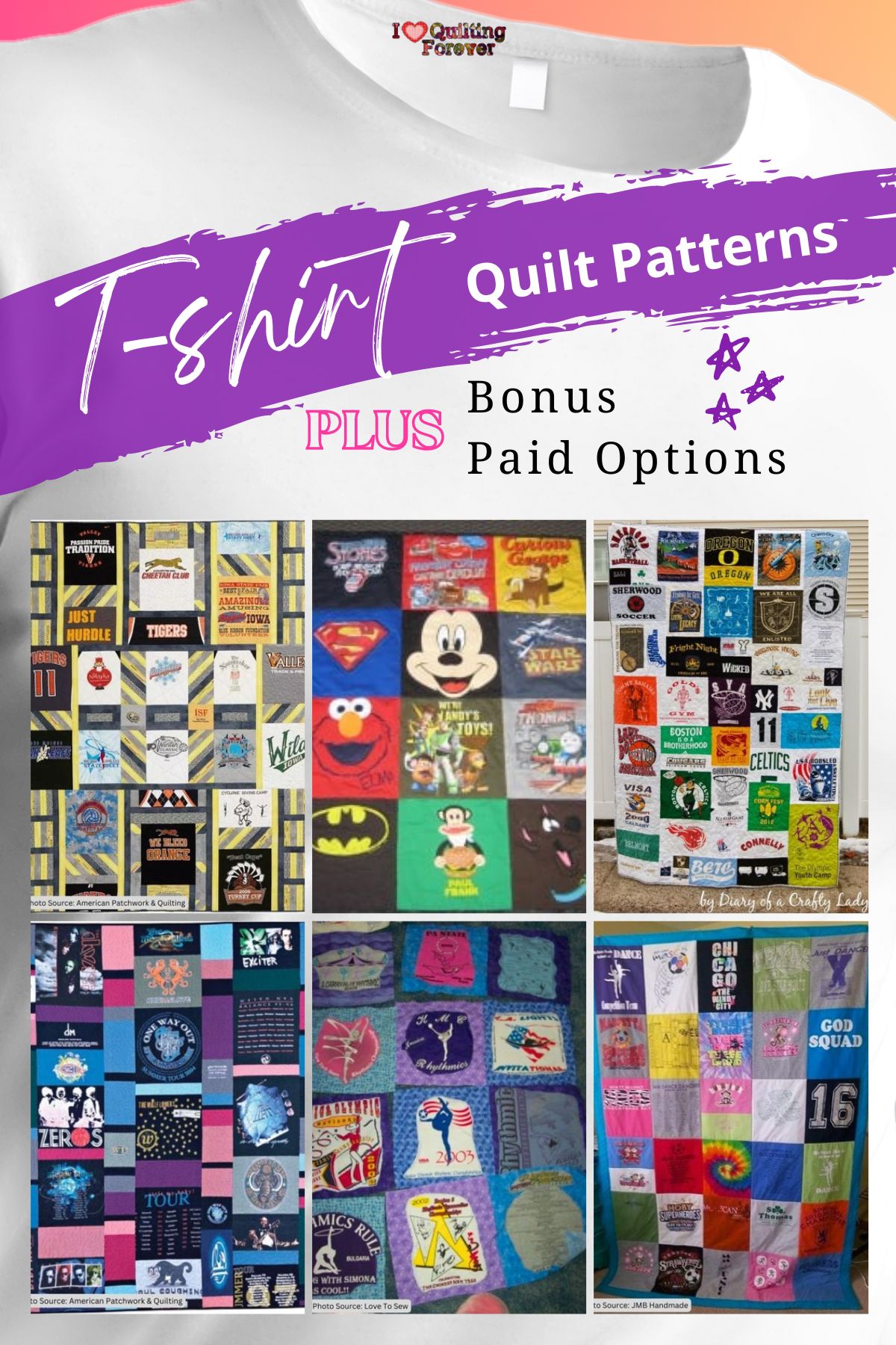 Top 8 Free T-shirt Quilt Patterns (+5 Bonus Patterns For Sale) - I Love ...