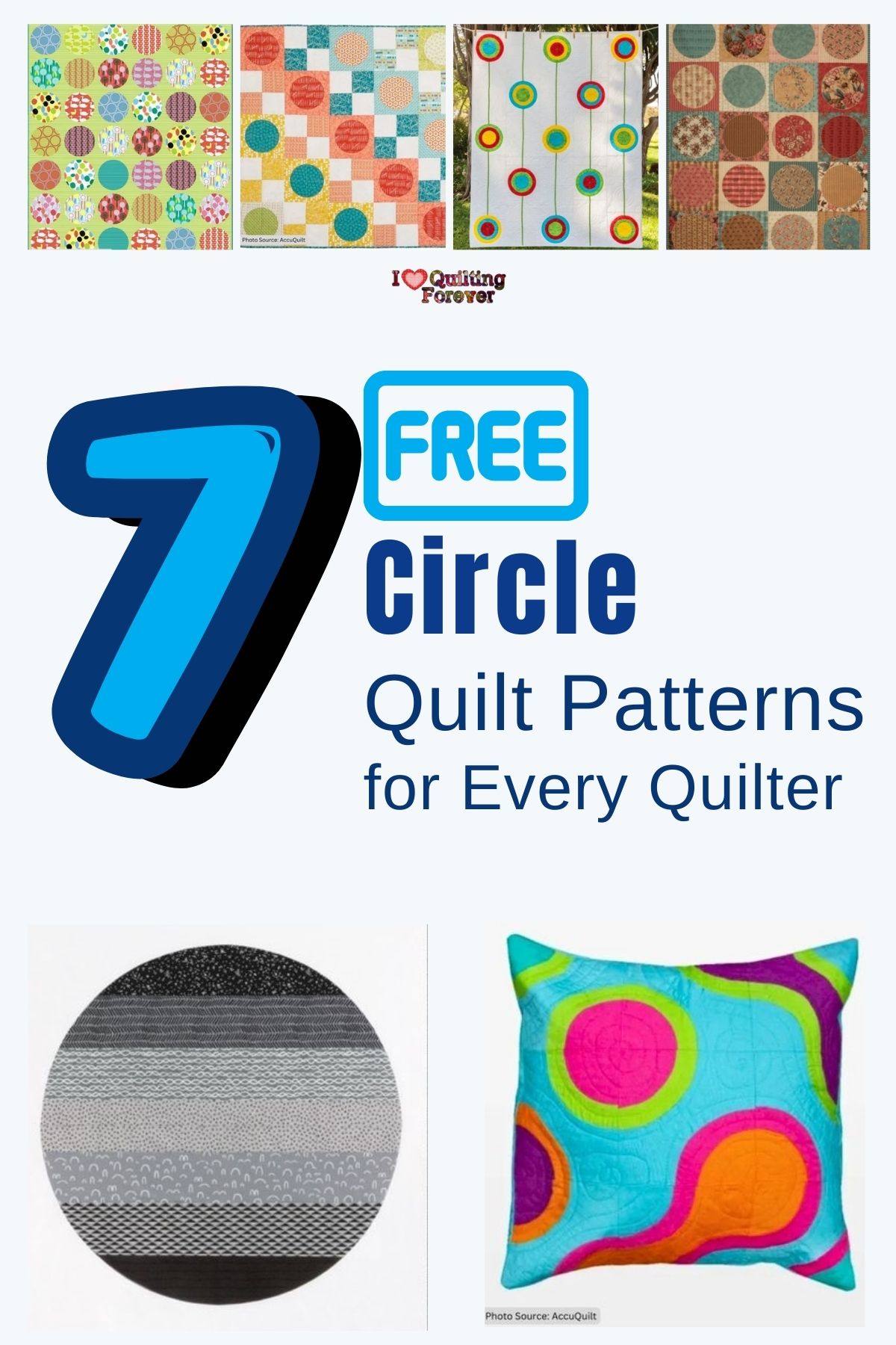 Top 7 Free Circle Quilt Patterns (+10 Bonus Patterns For Sale) - I Love Quilting Forever