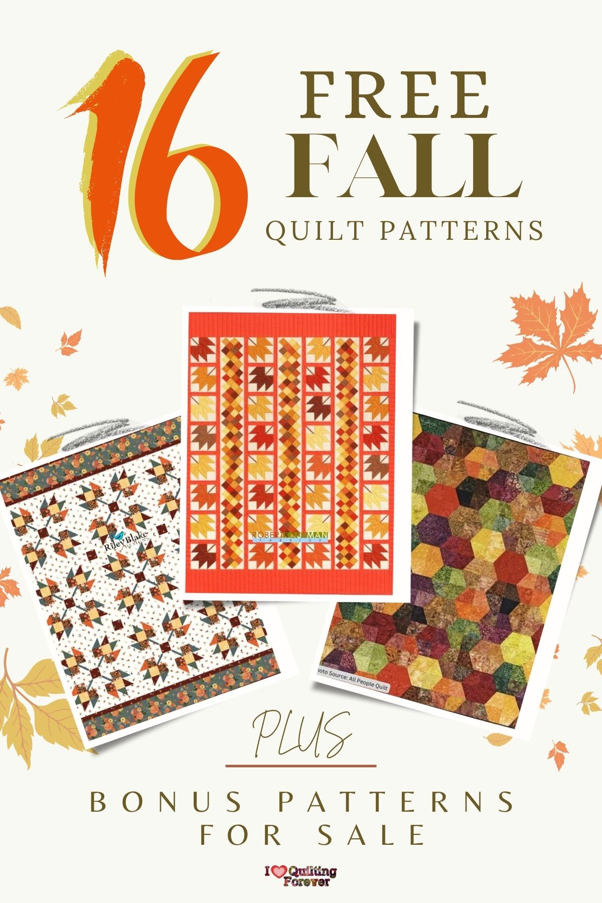 Top 16 Free Fall Quilt Patterns (+12 Bonus Patterns For Sale) - I Love ...