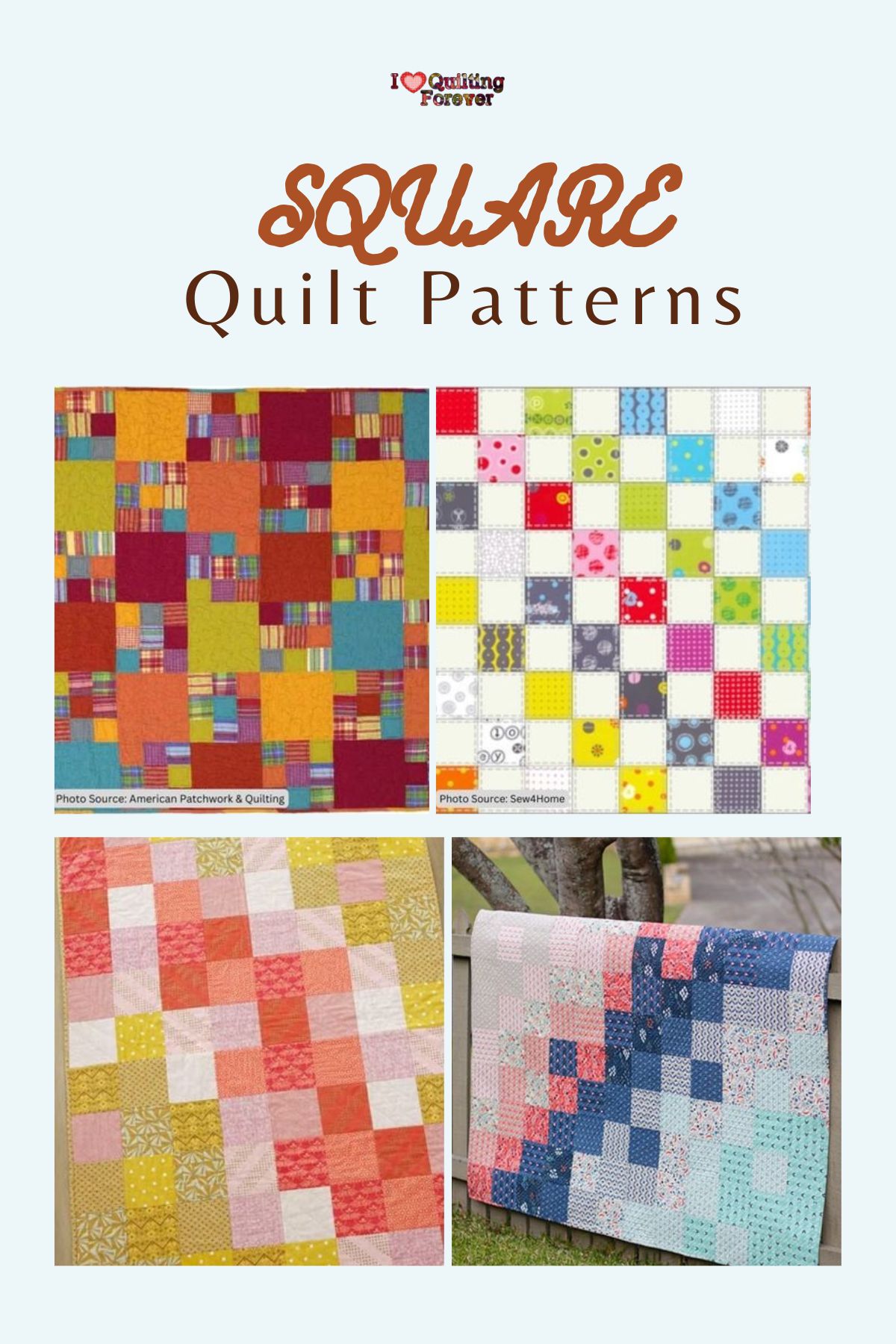 Top 10 Free Square Quilt Patterns (+8 Bonus Patterns For Sale) - I Love ...