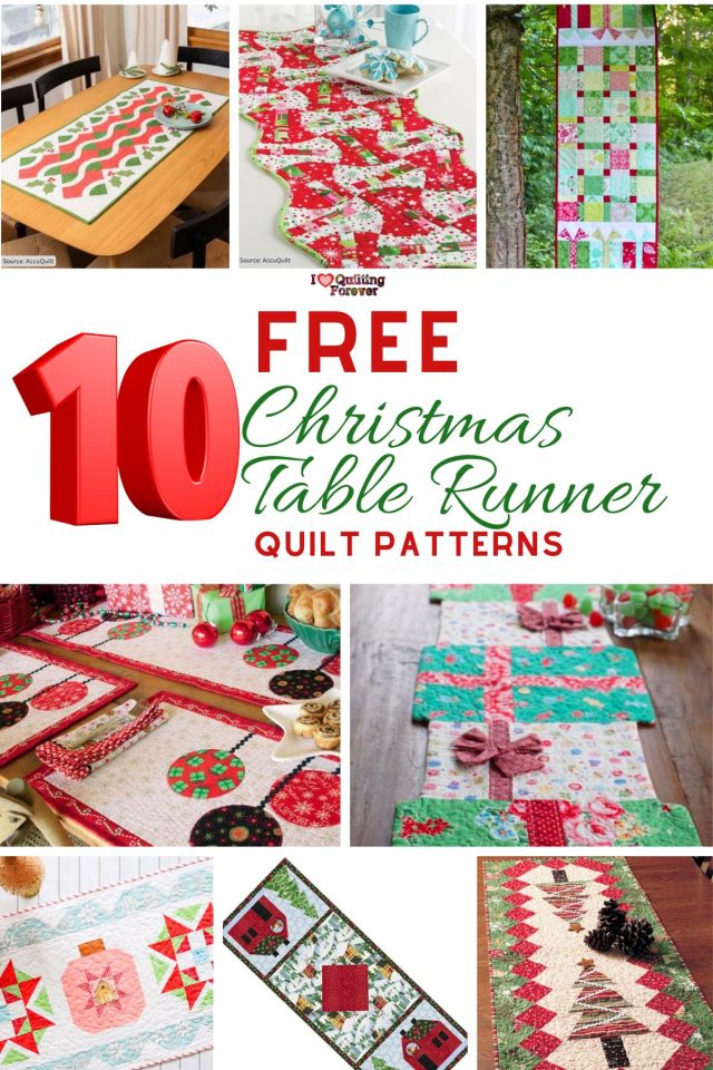 Top 10 Free Christmas Table Runner Quilt Patterns (+11 Bonus Patterns For Sale) - I Love ...