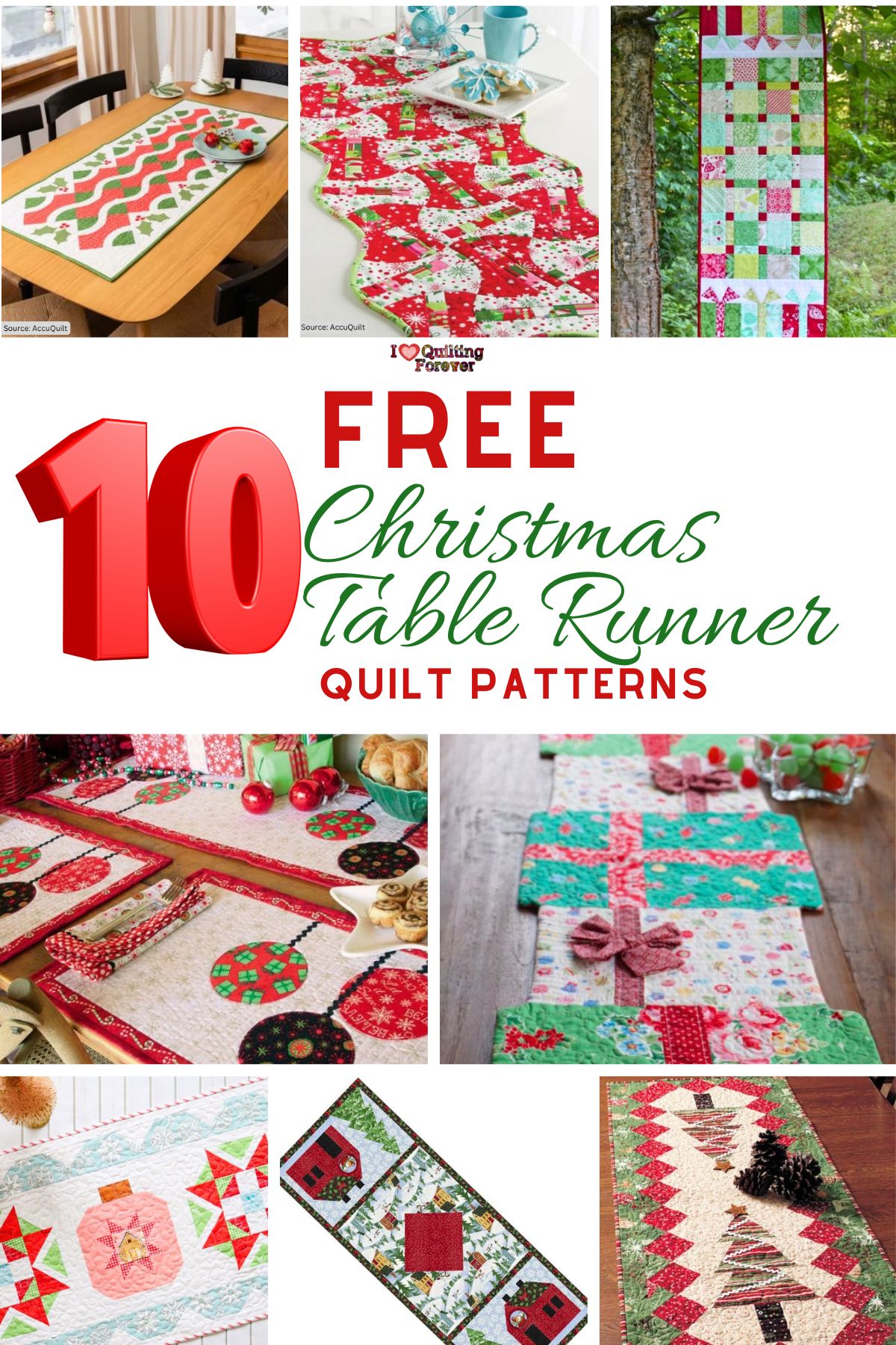 Top 10 Free Christmas Table Runner Quilt Patterns (+11 Bonus Patterns ...