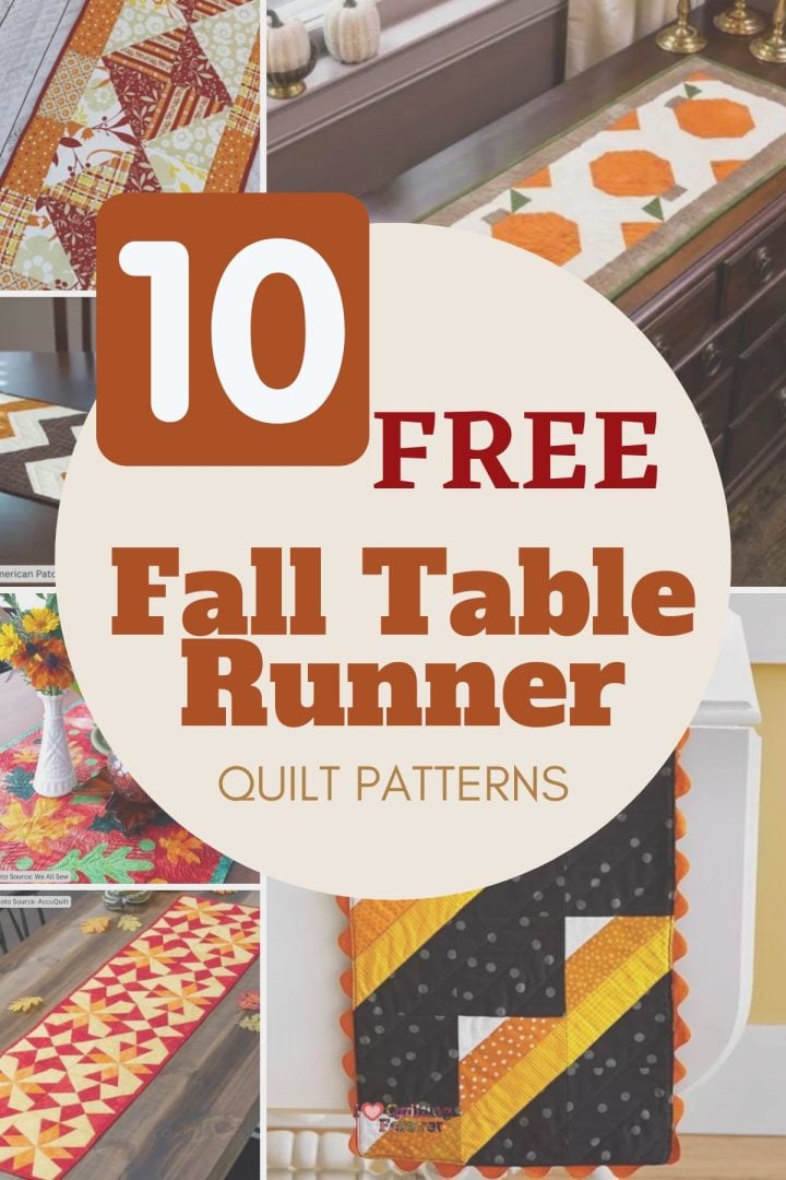 Top 10 Free Fall Table Runner Quilt Patterns (+10 Bonus Patterns For Sale) - I Love Quilting Forever