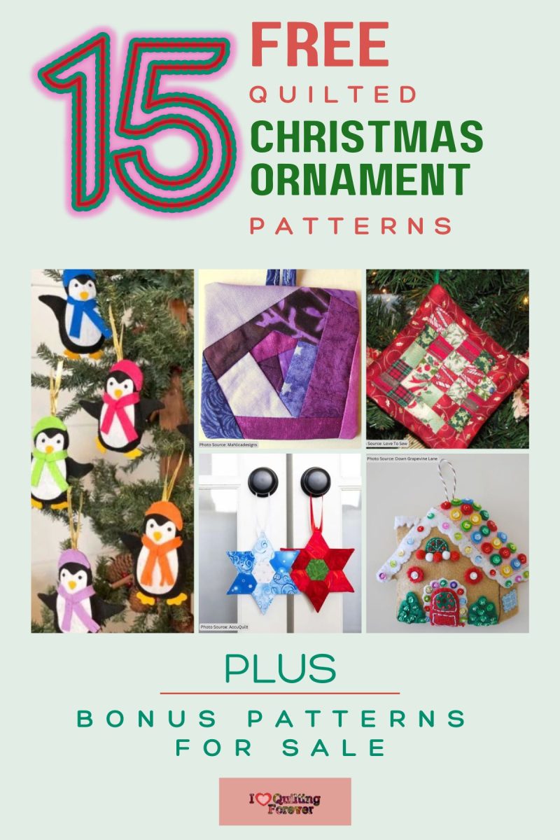 Top 15 Free Quilted Christmas Ornament Patterns (+7 Bonus Patterns For ...