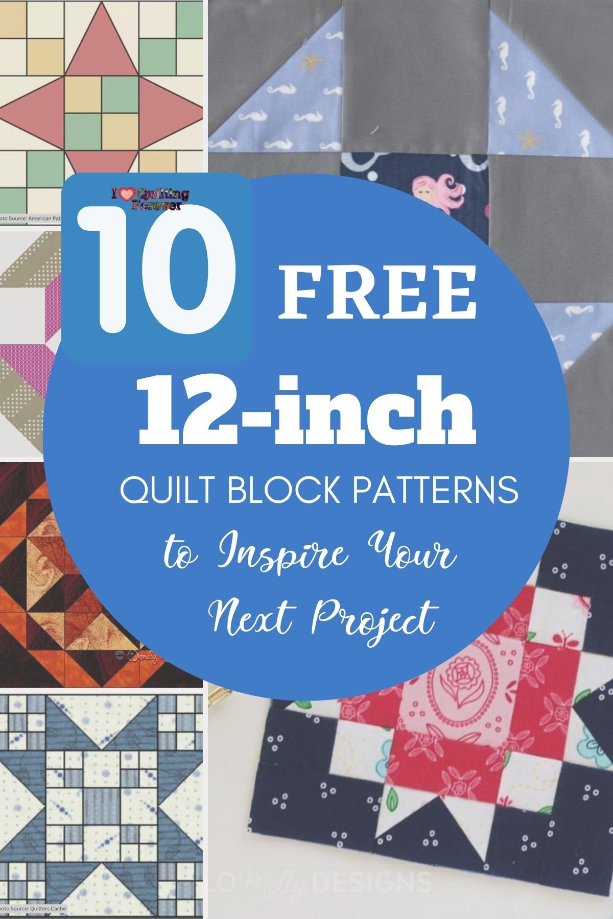 Top 10 Free 12-inch Quilt Block Patterns (+10 Bonus Patterns For Sale ...