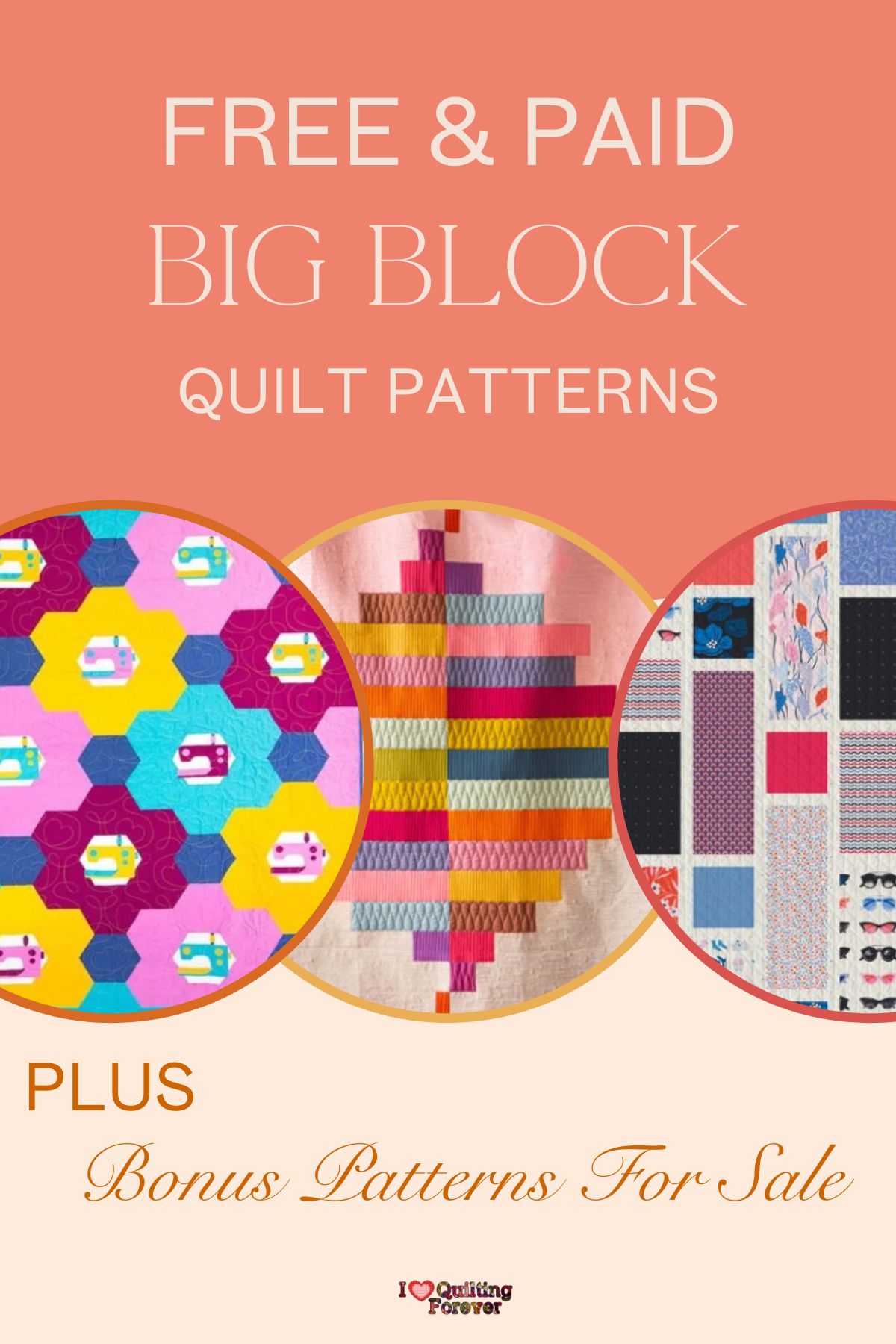 Top 10 Free Big Block Quilt Patterns (+10 Bonus Patterns For Sale) - I Love Quilting Forever