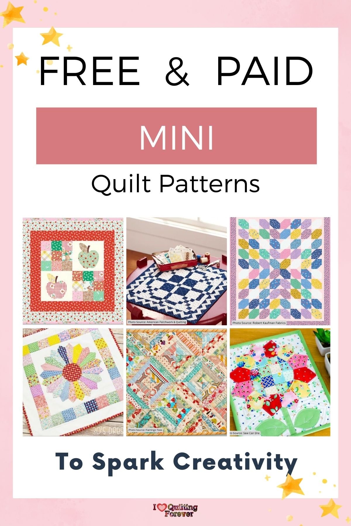 Top 10 Free Mini Quilt Patterns (+10 Bonus Patterns For Sale) - I Love ...